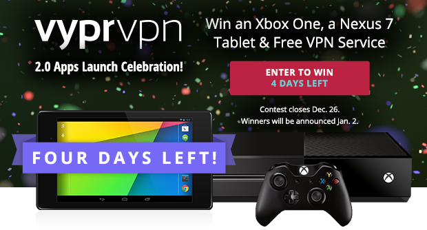 Only 4 Days Left To Enter The VyprVPN 2 0 Giveaway VyprVPN only-4-days-left-to-enter-the-vyprvpn-2-0-giveaway-vyprvpn